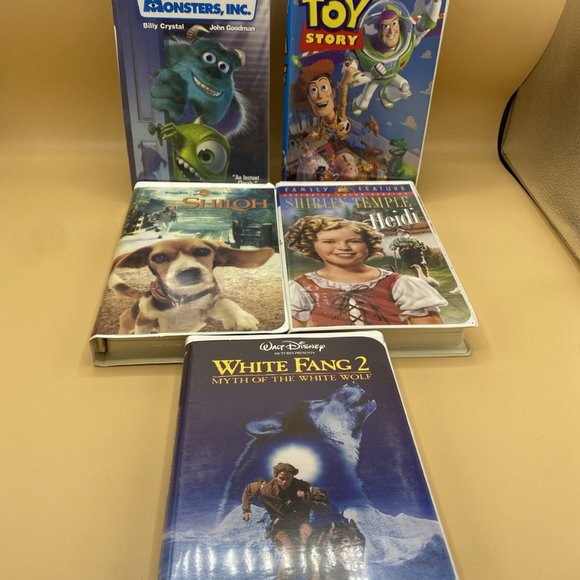 Disney | Media | Chidrens Movies Vhs Lot Of 5 Clamshell Pixar Shiloh ...